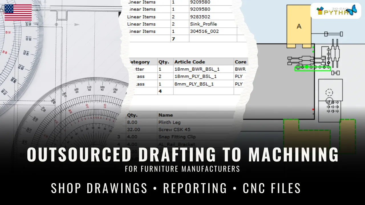Furniture Drafting, Cut Lists, Nesting & CNC Programming using Pytha 3D ...